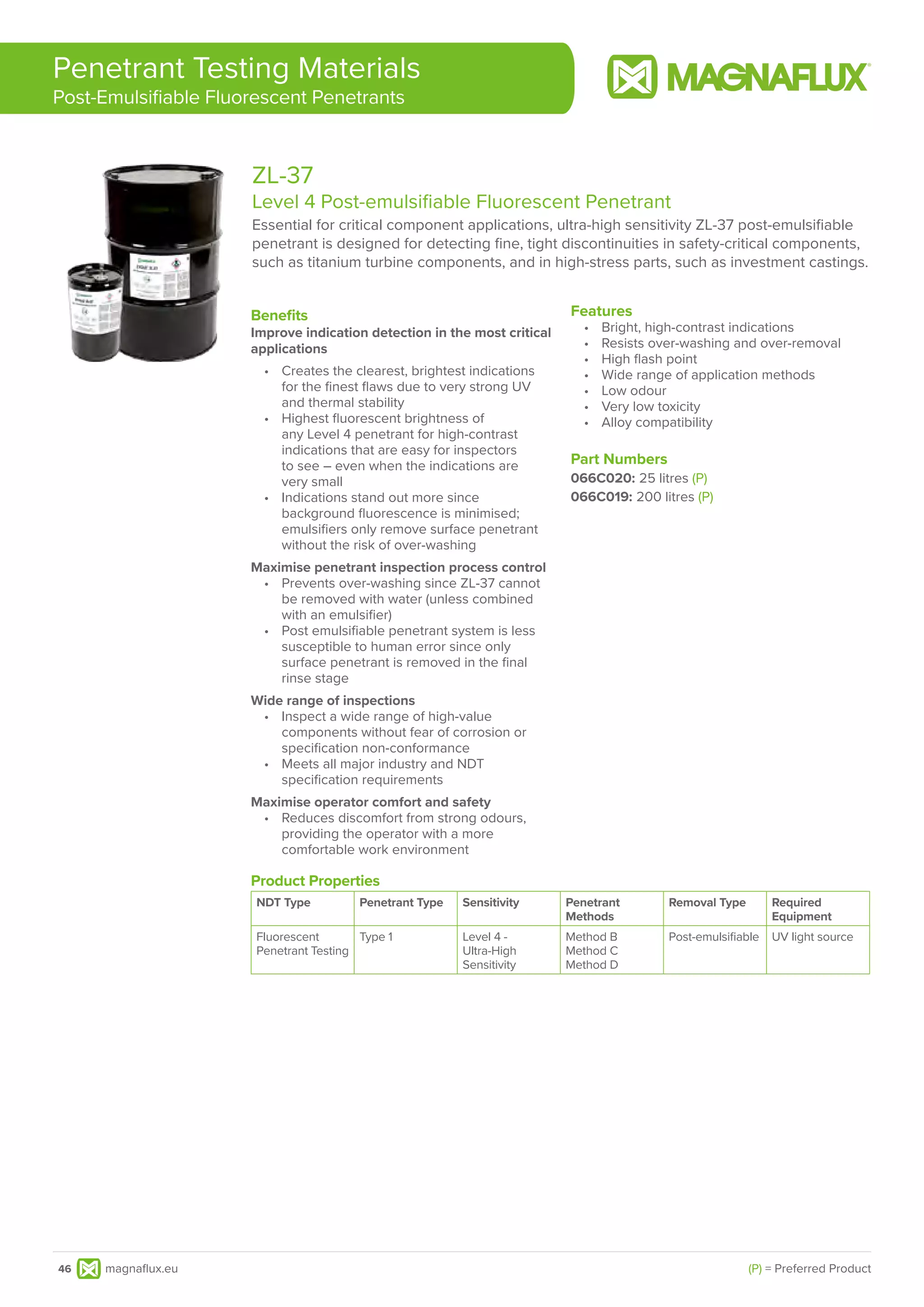 Catalogo de magnaflux de equipos y accesorios | PDF