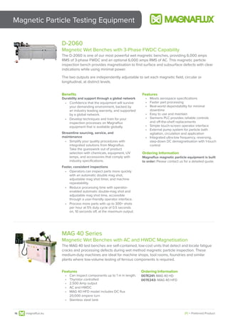 Catalogo de magnaflux de equipos y accesorios | PDF