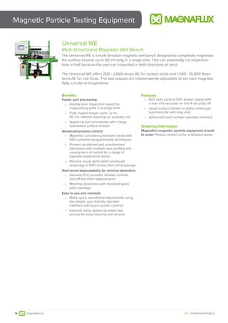 Catalogo de magnaflux de equipos y accesorios | PDF