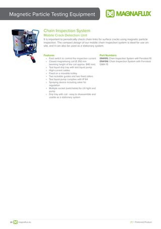 Catalogo de magnaflux de equipos y accesorios | PDF