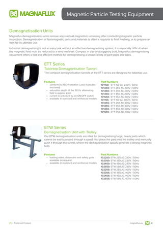 Catalogo de magnaflux de equipos y accesorios | PDF