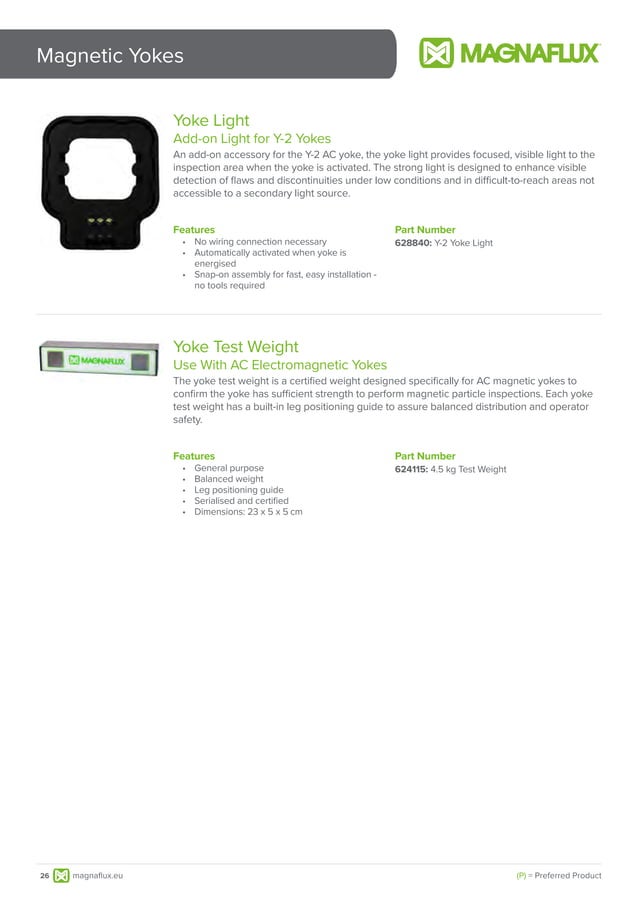 Catalogo de magnaflux de equipos y accesorios | PDF