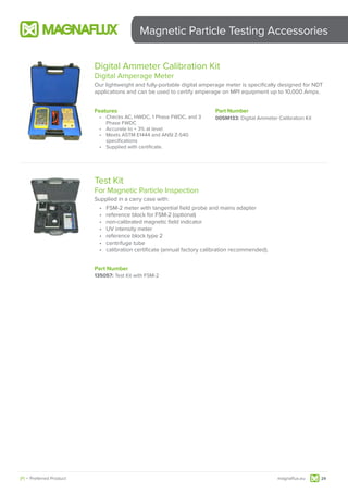Catalogo de magnaflux de equipos y accesorios | PDF