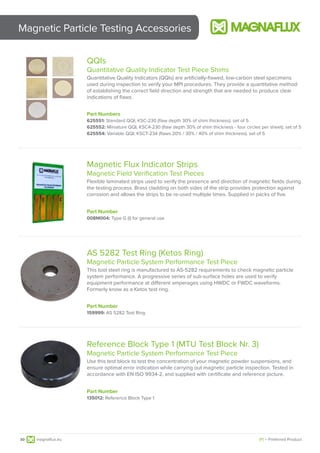 Catalogo de magnaflux de equipos y accesorios | PDF