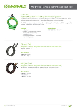 Catalogo de magnaflux de equipos y accesorios | PDF