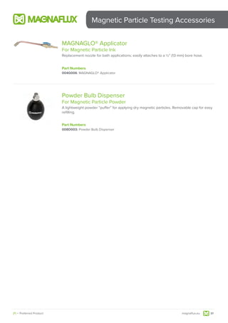 Catalogo de magnaflux de equipos y accesorios | PDF