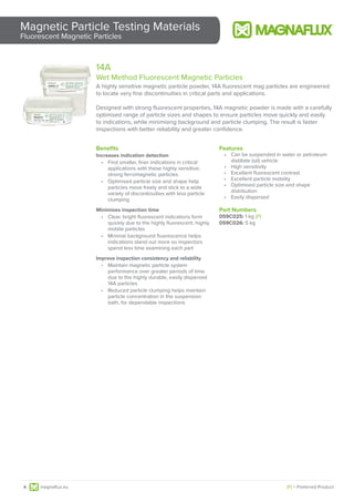 Catalogo de magnaflux de equipos y accesorios | PDF