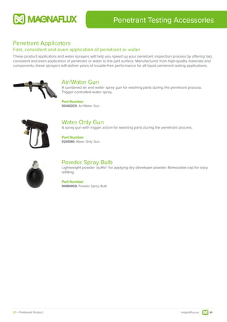 Catalogo de magnaflux de equipos y accesorios | PDF