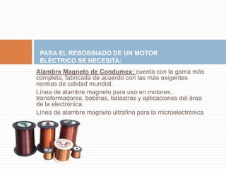 Catalogo de productos para rebobinado de motores | PPTX