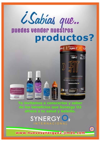 CATALOGO DE PRODUCTOS SYNERGYO2 | PDF
