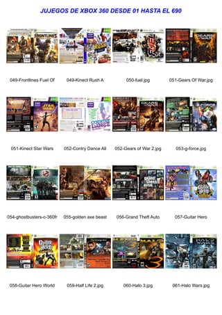 Catalogo de Xbox 360 completo 01 hasta 690 | PDF