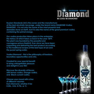 Catalog of diamond vodka | PDF