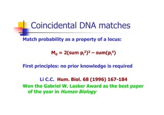 Catalog of formulae for forensic genetics ppt | PPT
