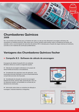 Catalogo fischer chumbadores quimicos para concreto | PDF