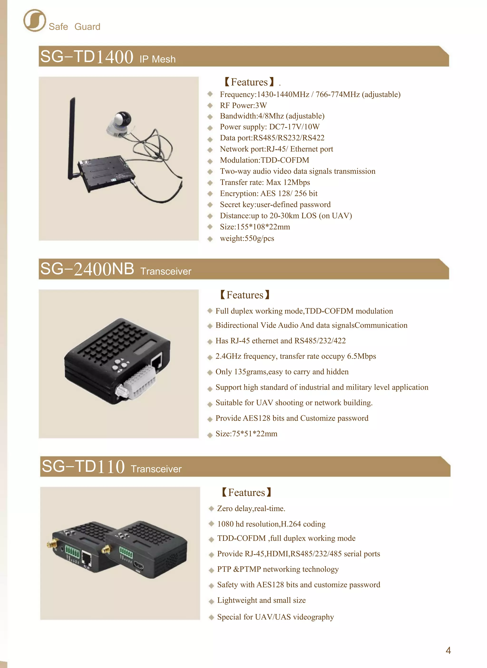 Catalog of military cofdm wireless communication system | PDF