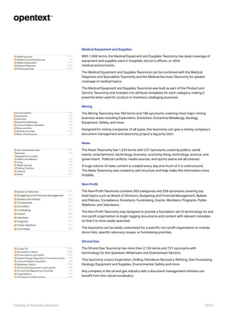 OpenText Taxonomy Catalog & Services | PDF