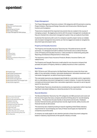 OpenText Taxonomy Catalog & Services | PDF