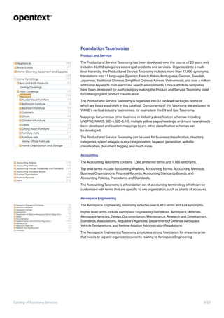 OpenText Taxonomy Catalog & Services | PDF
