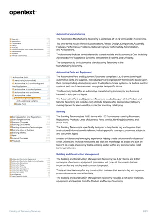 OpenText Taxonomy Catalog & Services | PDF