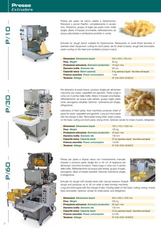 Machines and Plants for alimentary pasta | PDF
