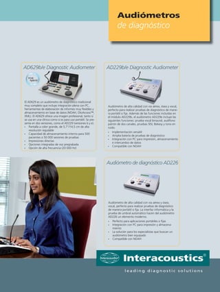 Catalogo general interacoustics | PDF
