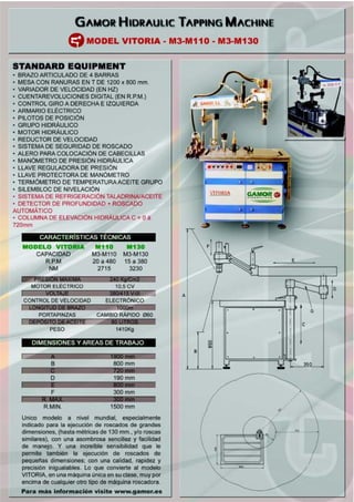 Hydraulic tapping machines GAMOR | PDF