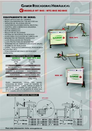 Hydraulic tapping machines GAMOR | PDF