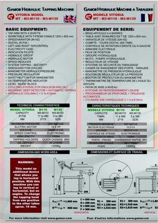 Hydraulic tapping machines GAMOR | PDF