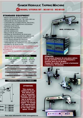 Hydraulic tapping machines GAMOR | PDF