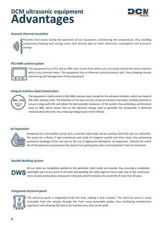 Ultrasonic cleaning machines for industrial sector - DCM Ultrasonic | PDF
