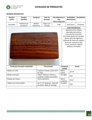 Catalogo madera | PDF