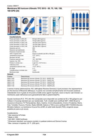 Membrane catalogo | PDF
