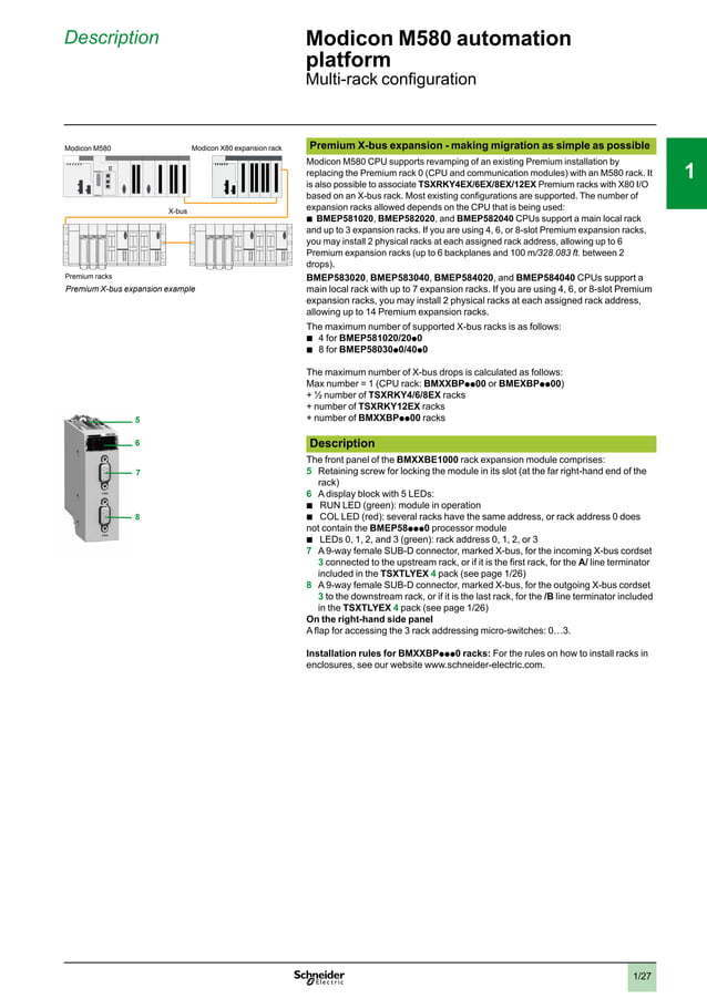 Catalogo modicon m580 2014 | PDF