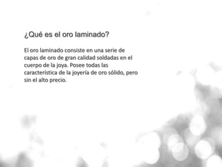 Catalogo oro laminado | PPTX