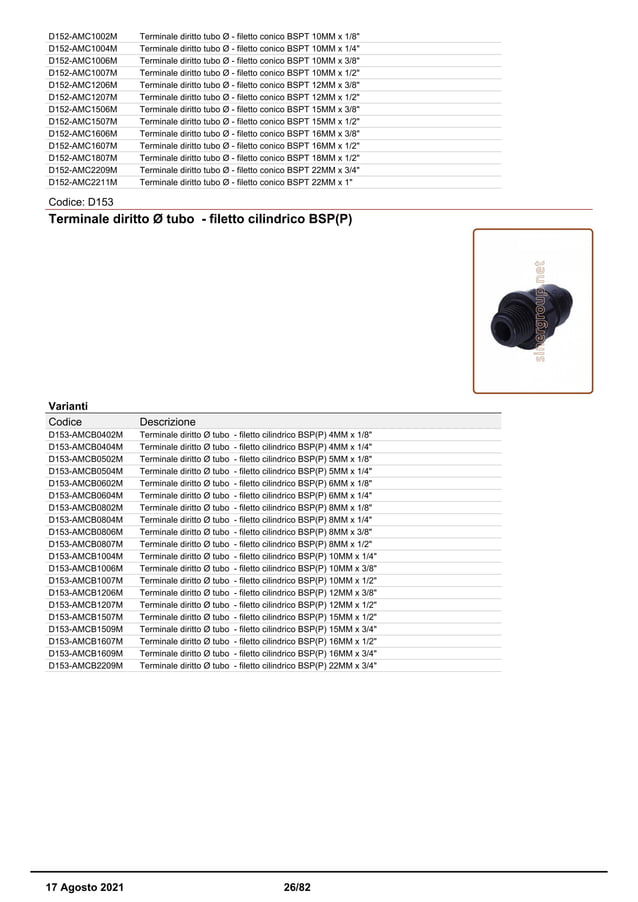 Raccordi a innesto rapido DM fit catalogo | PDF | Free Download