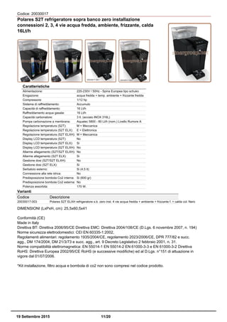 Catalogo refrigeratori acqua naturale ambiente gassata 19092015 | PDF
