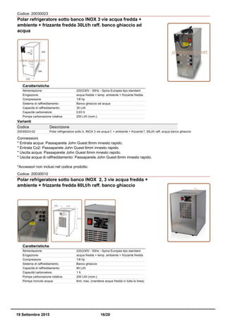 Catalogo refrigeratori acqua naturale ambiente gassata 19092015 | PDF