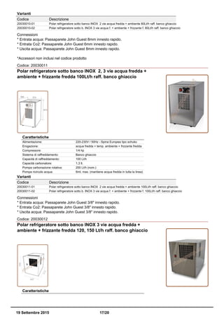 Catalogo refrigeratori acqua naturale ambiente gassata 19092015 | PDF