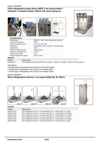 Catalogo refrigeratori acqua naturale ambiente gassata 19092015 | PDF