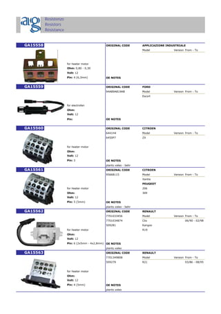 Catalogo resistenze | PDF