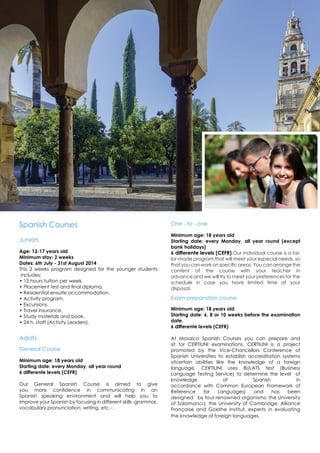 Catálogo Spanish Language Learning in Spain | PDF