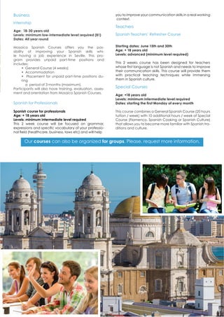 Catálogo Spanish Language Learning in Spain | PDF