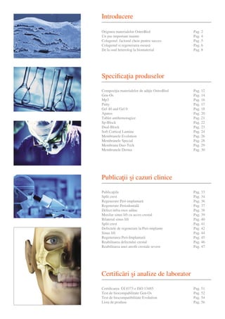Catalog OsteoBiol - biomateriale pentru stomatologie | PDF