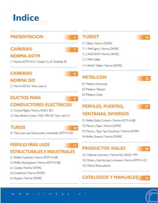 Catalogo tecnico productos cintac | PDF
