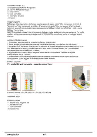 Tester e Kit rapidi per analisi catalogo | PDF