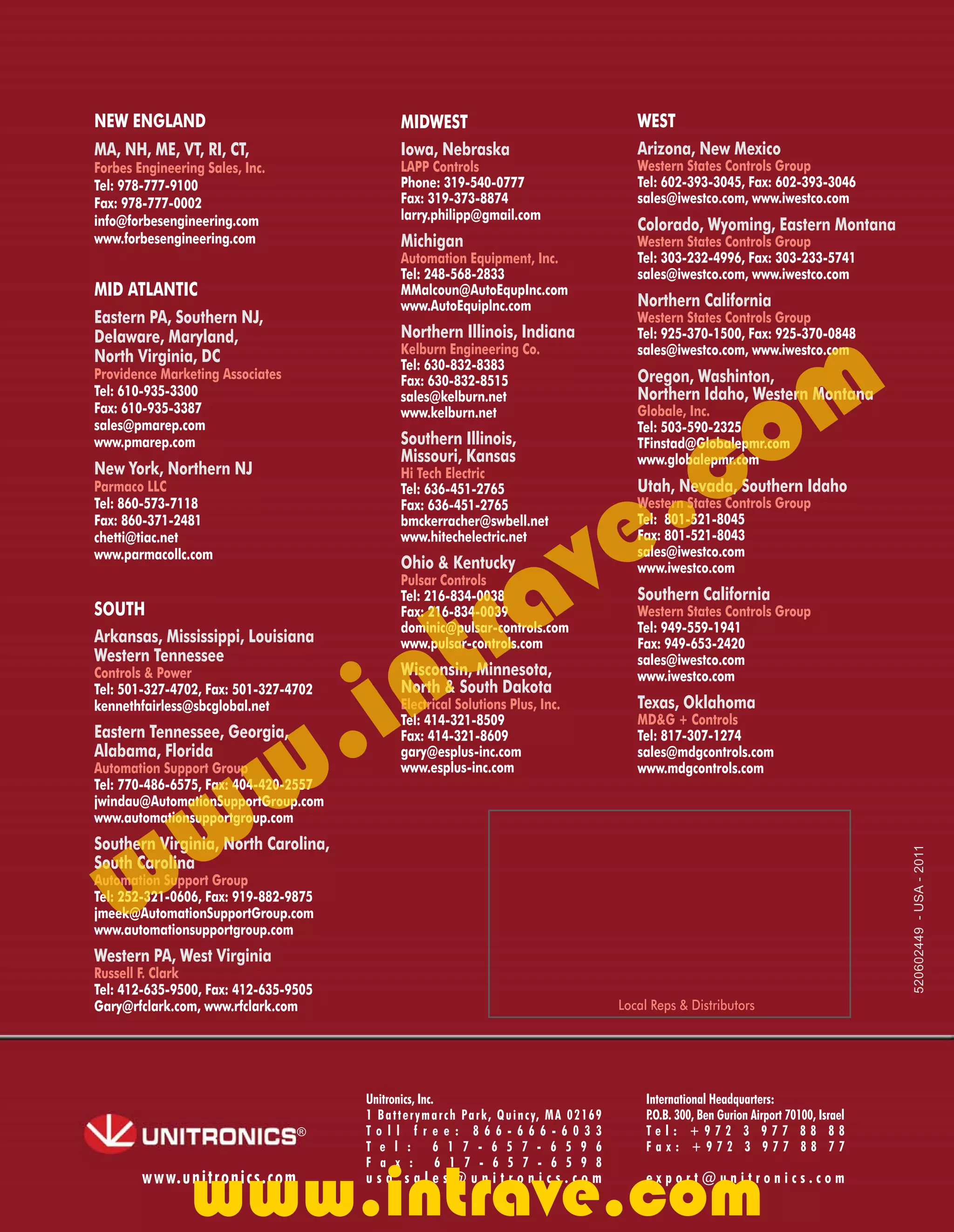 Catalogo general unitronics 2011 | PDF