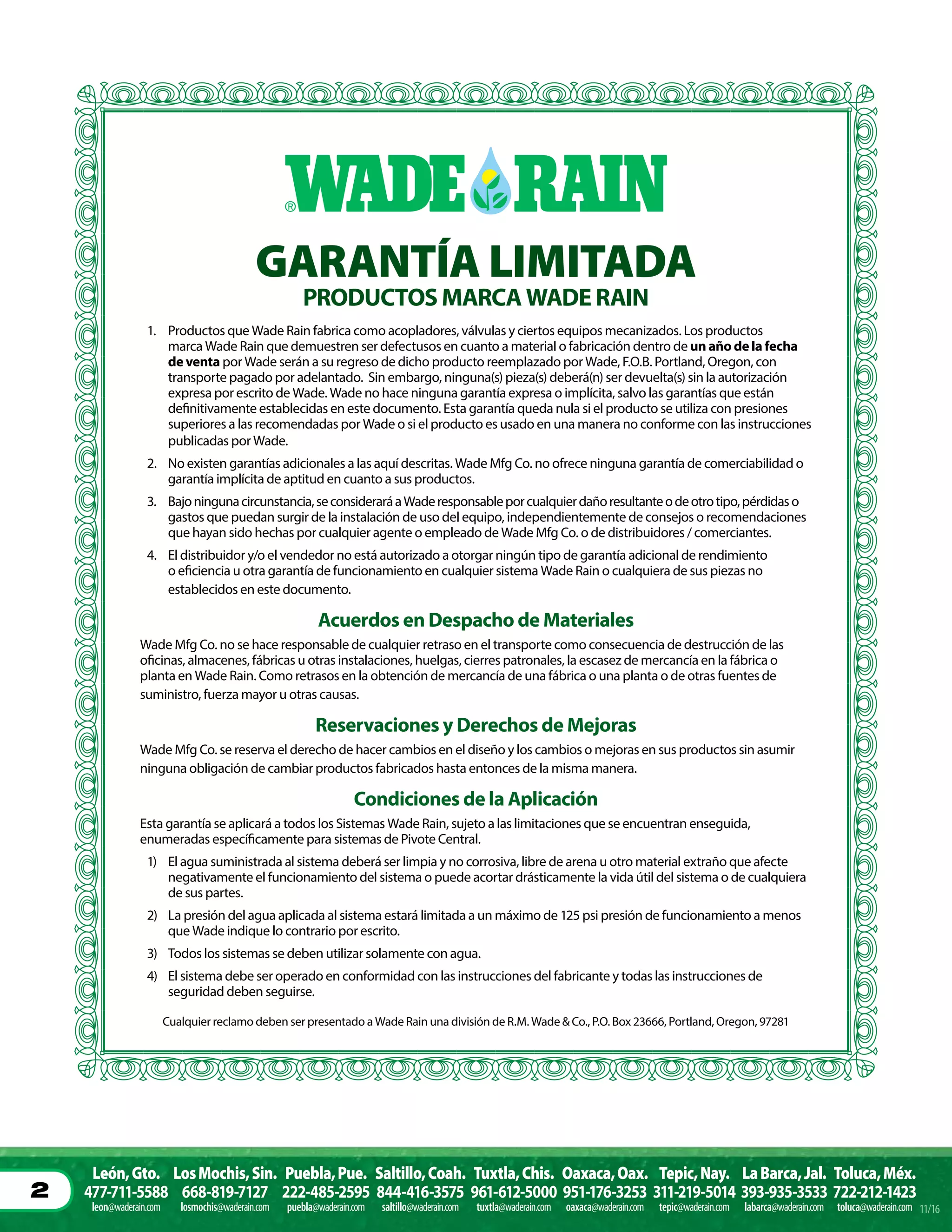 Catalogo wade rain_mexico_2017 | PDF
