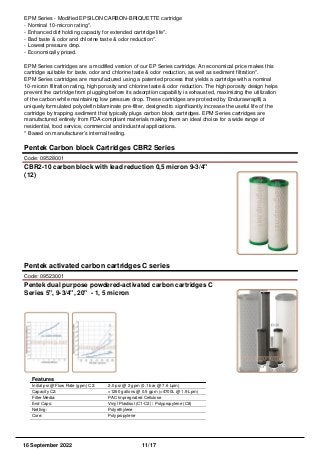 Pentek filters and spare parts catalog | PDF