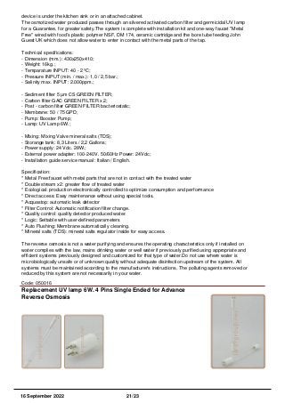Reverse osmosis Household catalog | PDF