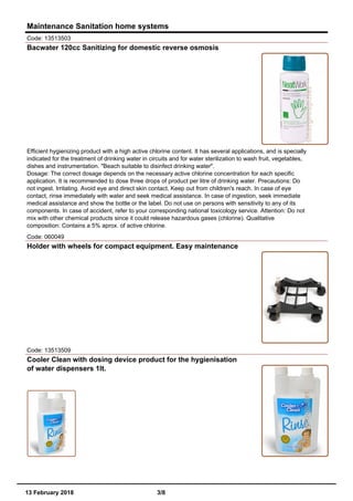 Sanitizing and maintenance products catalogue | PDF | Skin Care | Beauty